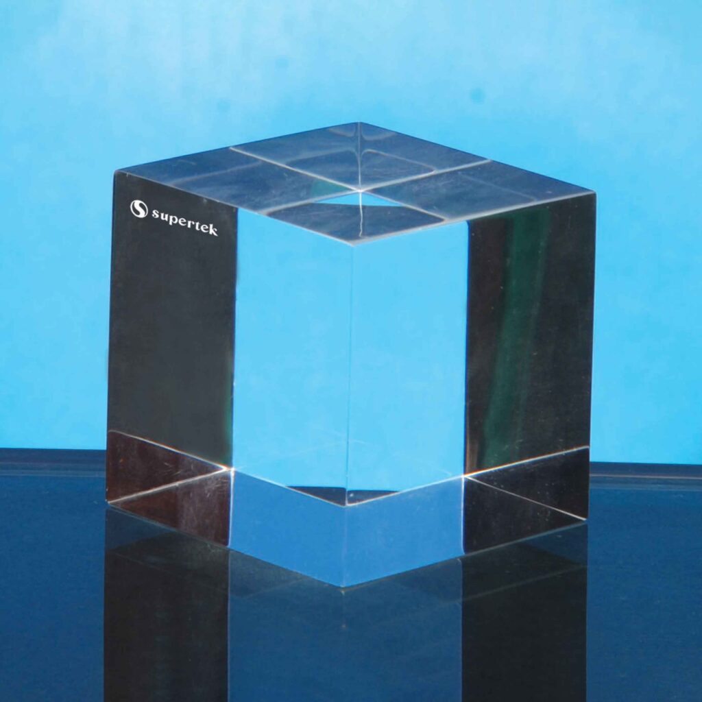 Acrylic Refraction Cube - Clear Optics Tool | Supertek