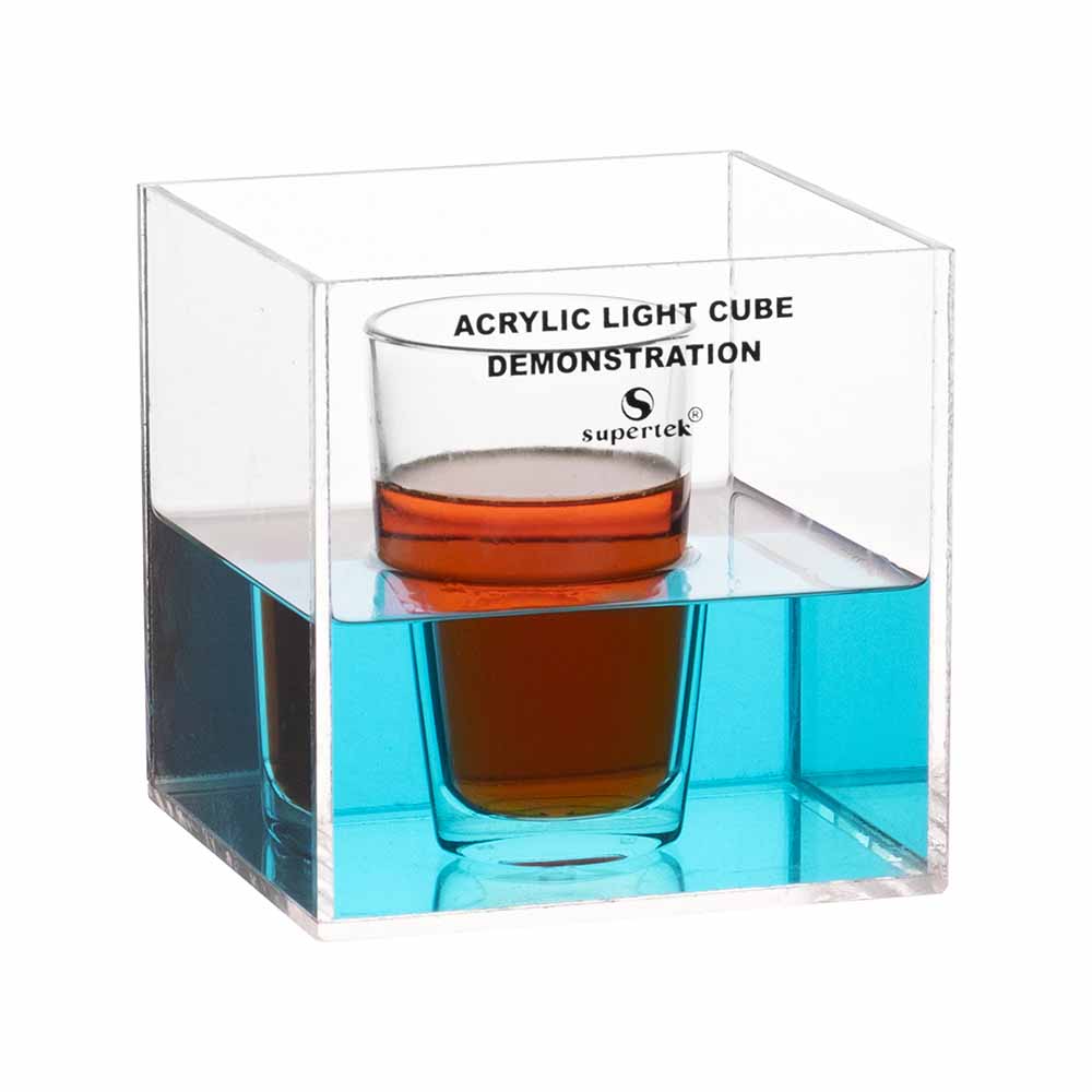 Acrylic Light Demonstration Cube - Physics Lab Equipment