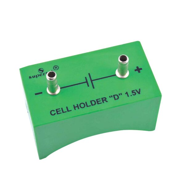 Single Cell Holder with 4mm Sockets for D Cell | Physics Lab