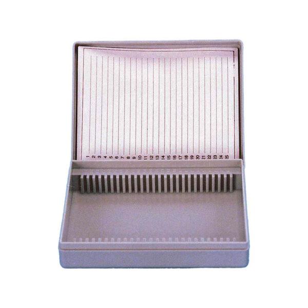 Plastic Slide Box for 75x25 mm Slides | Lab Storage Solution